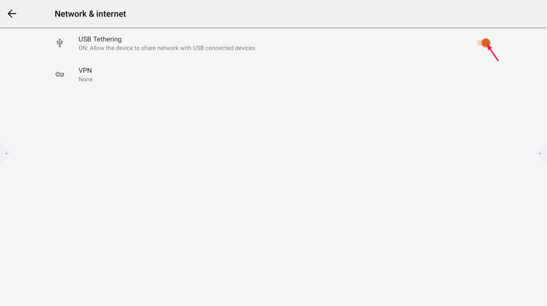 I3TOUCH E-ONE How to activate/deactivate USB Tethering | i3CONNECT Docs